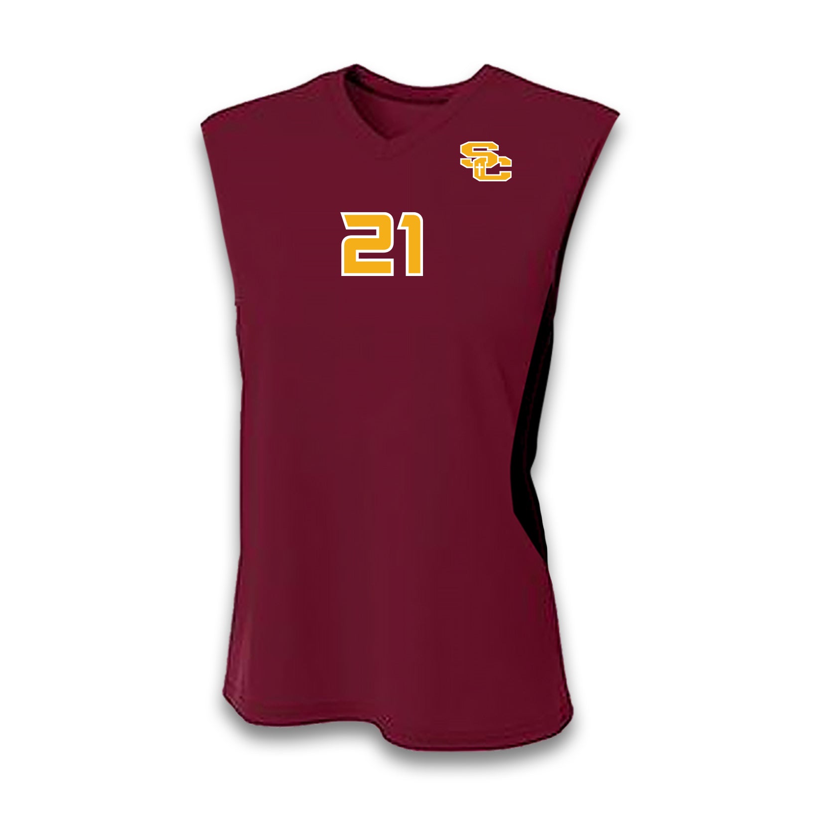 CUSTOM SLEEVELESS JERSEY MAROON – The Shop